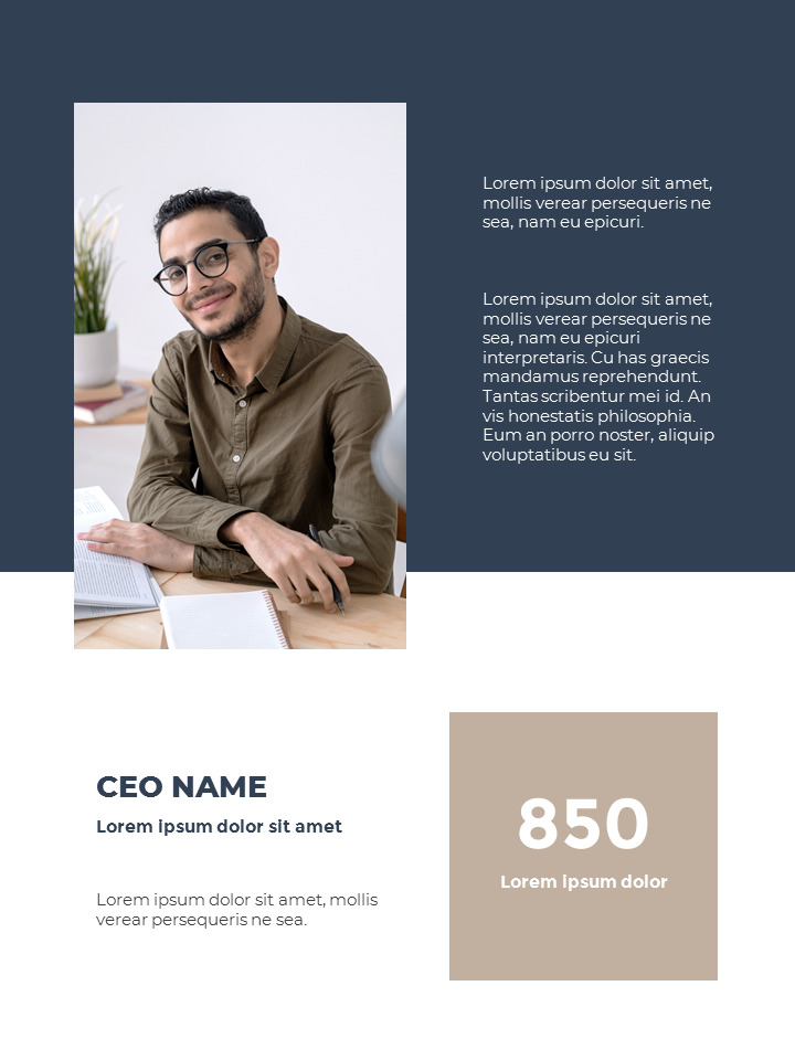 Business Plan Vertical presentation slide