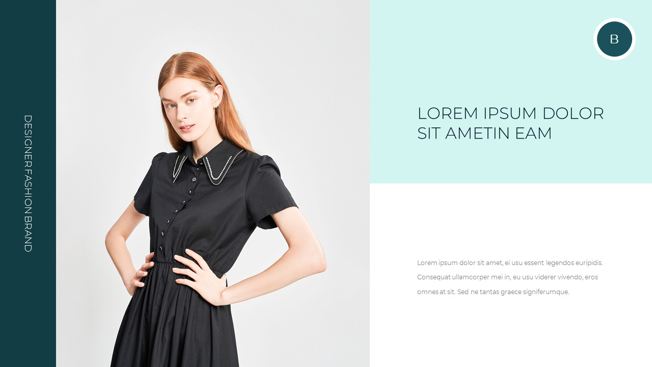 Designer Fashion Brand company profile ppt template|Business|Google Slides