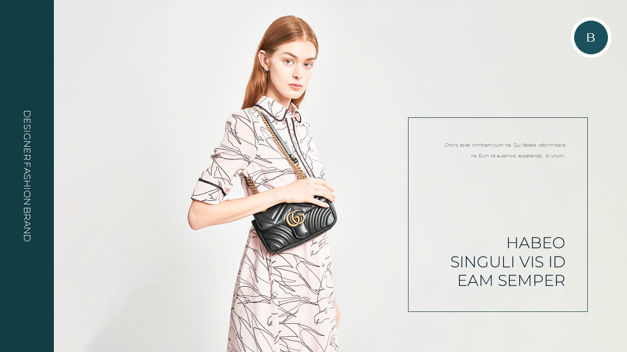 Designer Fashion Brand company profile ppt template|Business|Google Slides