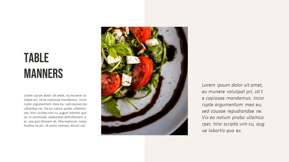 Table Manners Business PowerPoint Templates|Lifestyle