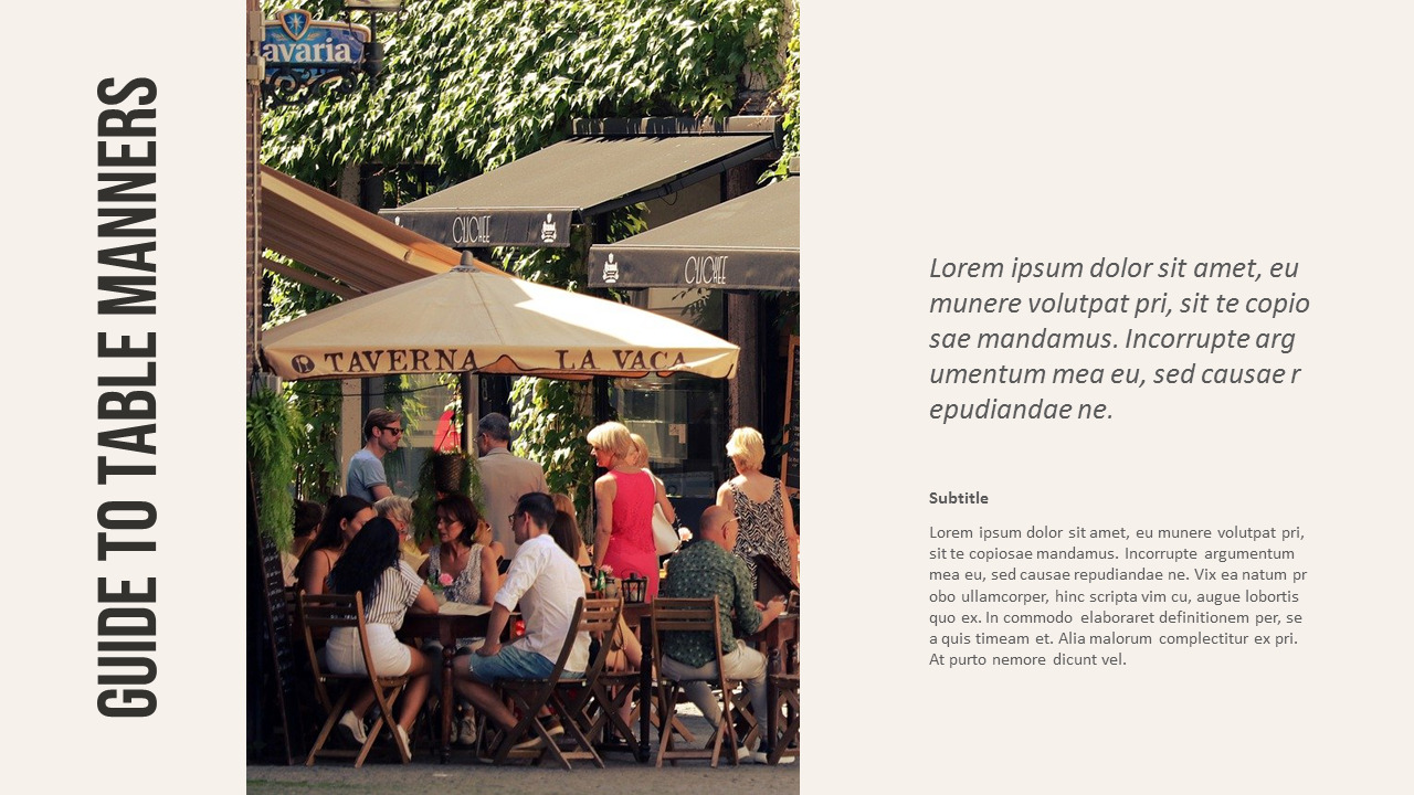 Table Manners Business PowerPoint Templates|Lifestyle