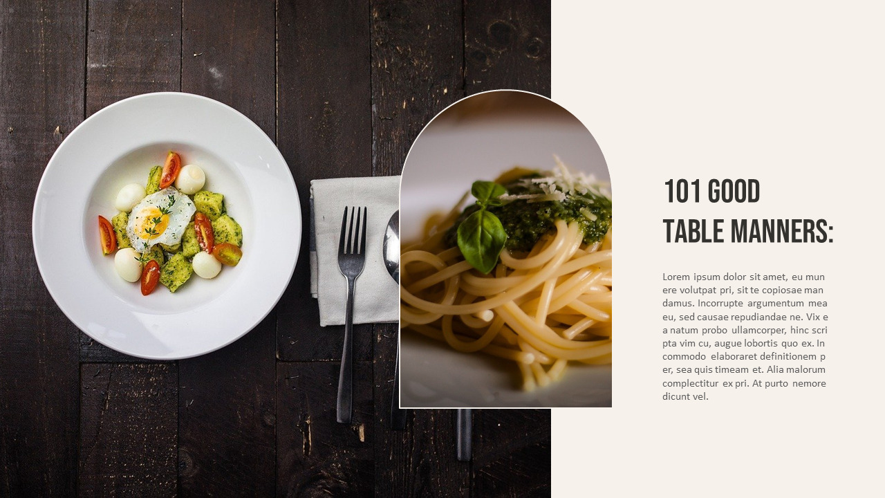 Table Manners Business PowerPoint Templates|Lifestyle