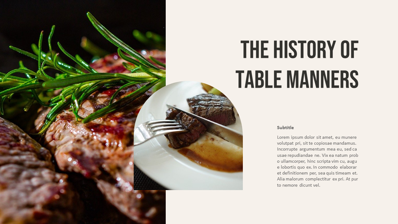 Table Manners Business PowerPoint Templates|Lifestyle