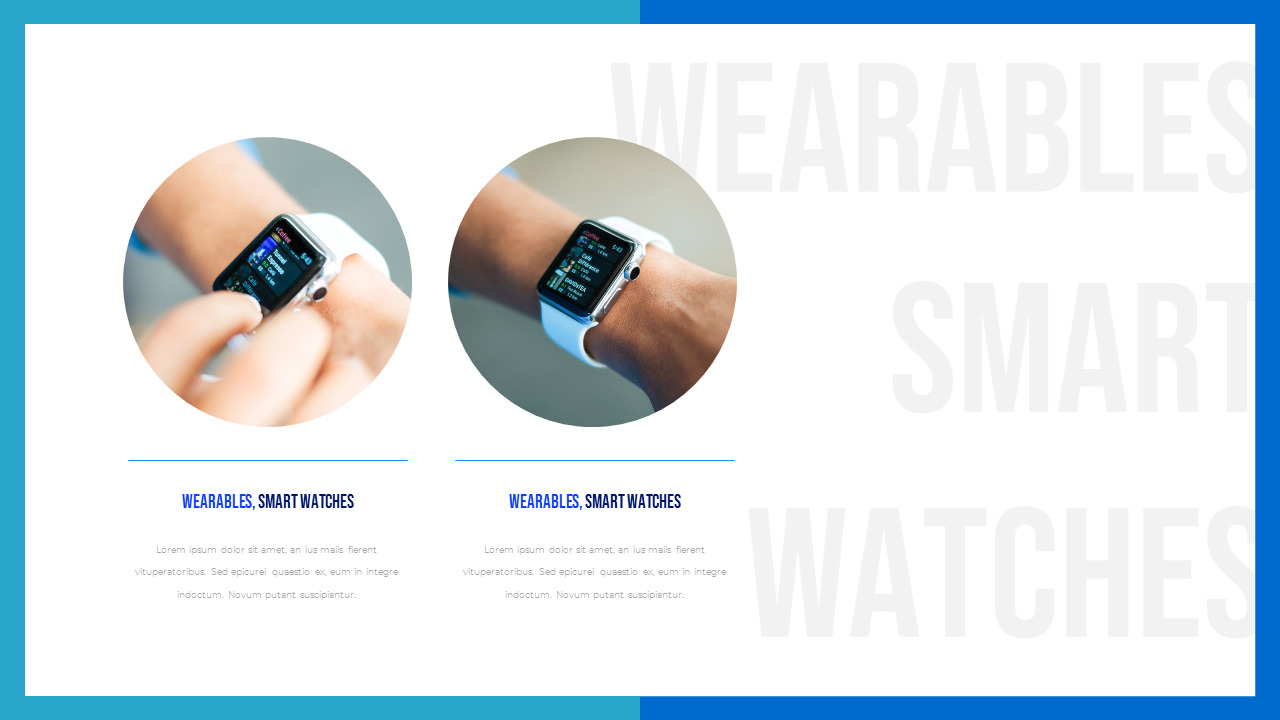 Wearables, Smart Watches Business plan PPT Templates