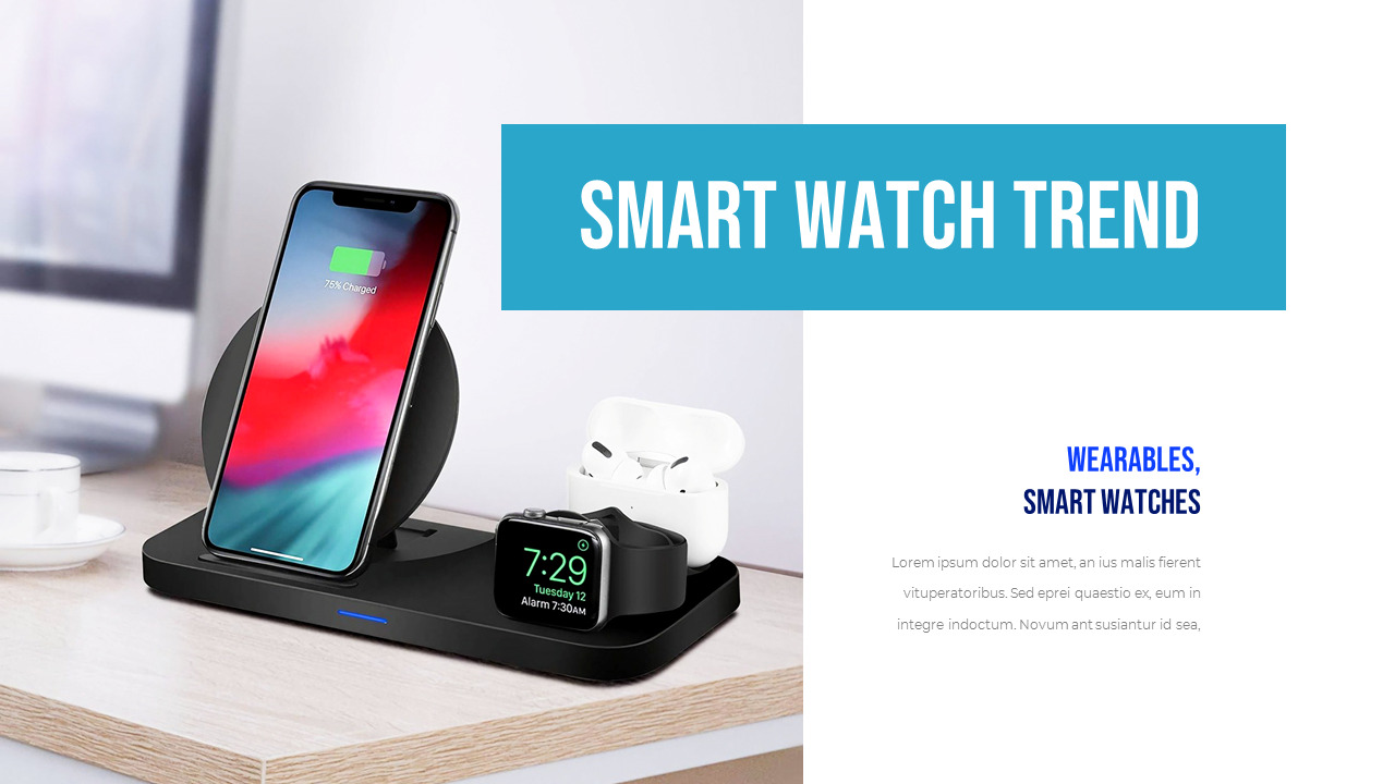 Wearable Smartwatch Business PowerPoint Template