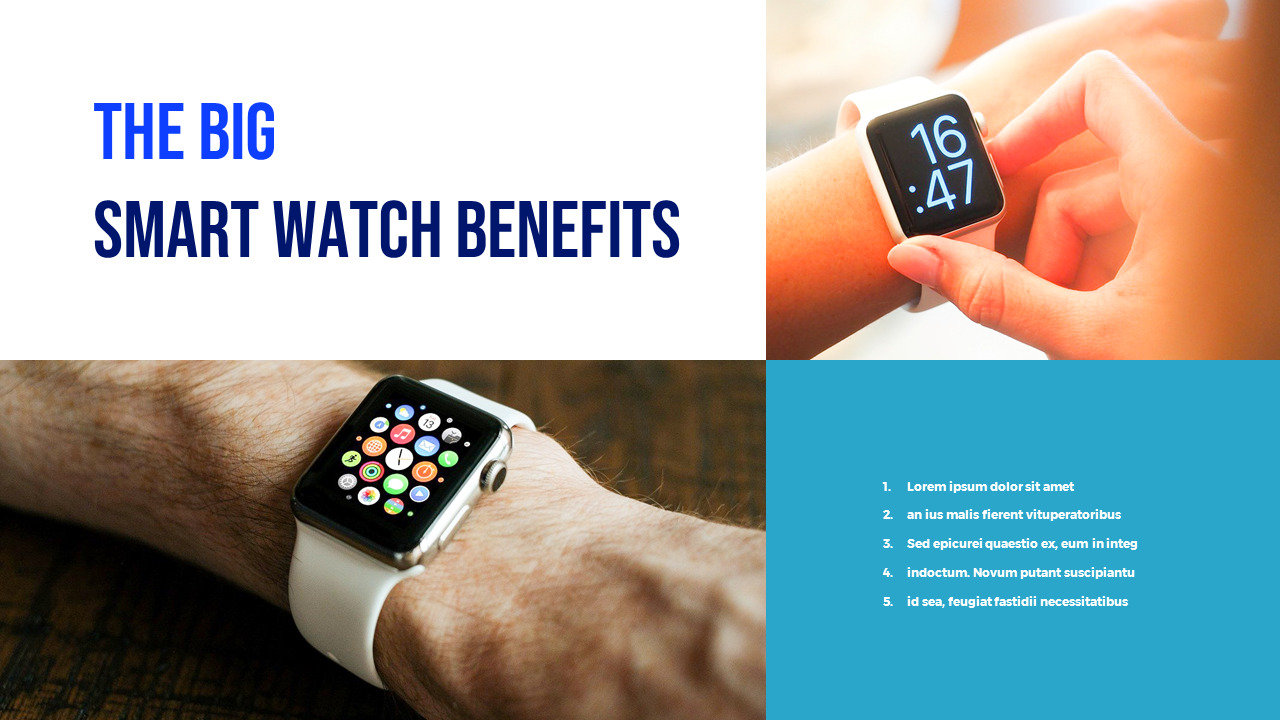 Wearable Smartwatch Business PowerPoint Template