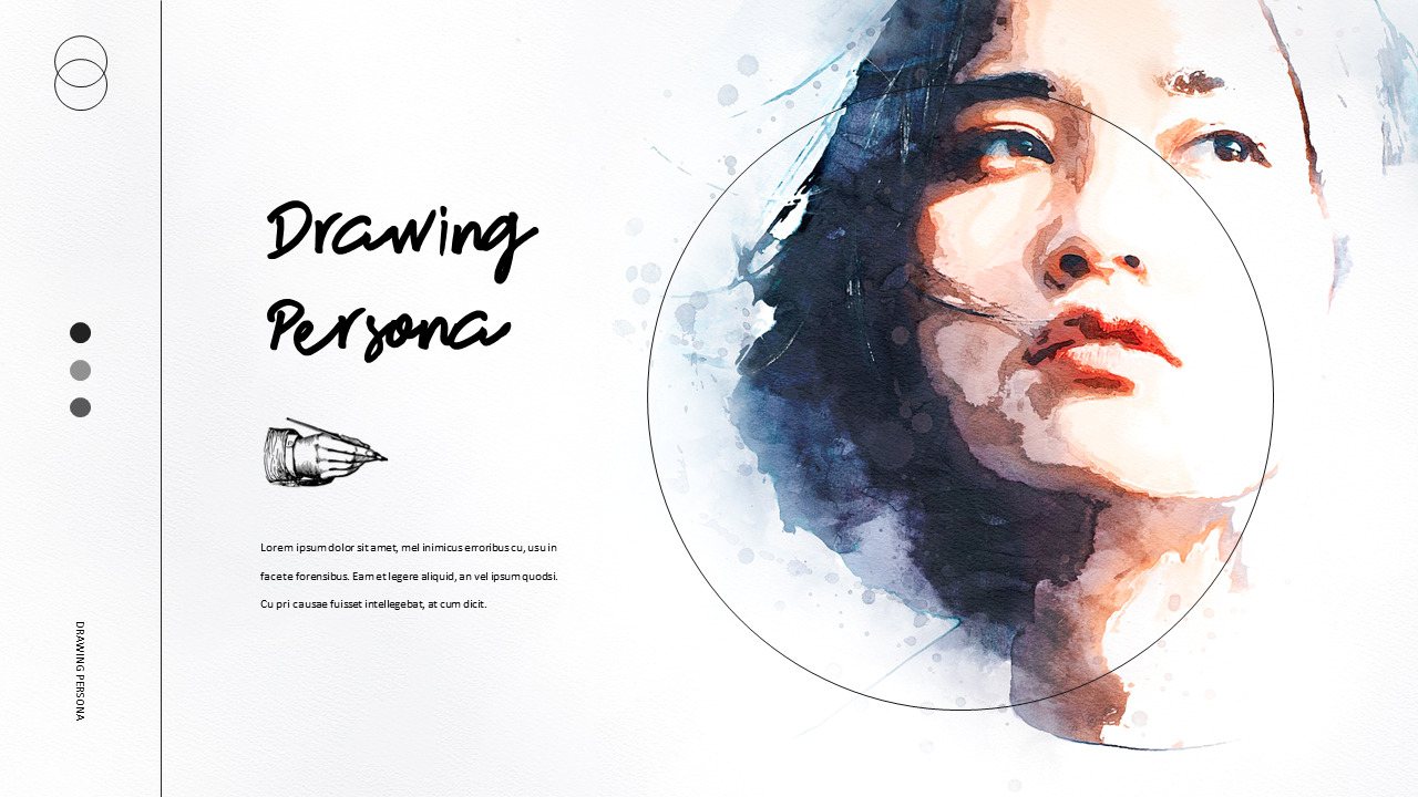 Drawing Persona slide template|Lifestyle|PPT