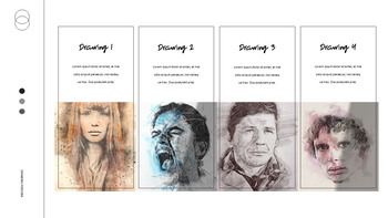 Drawing Persona slide template|Lifestyle|PPT