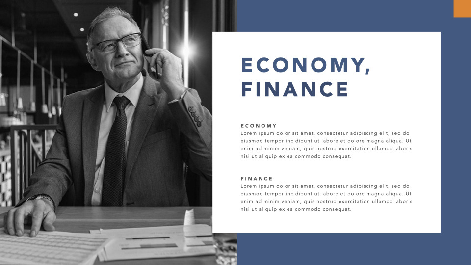 Economy X Finance company profile ppt template