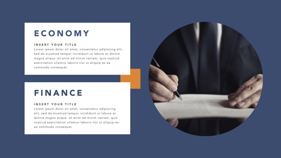 Economy X Finance company profile ppt template