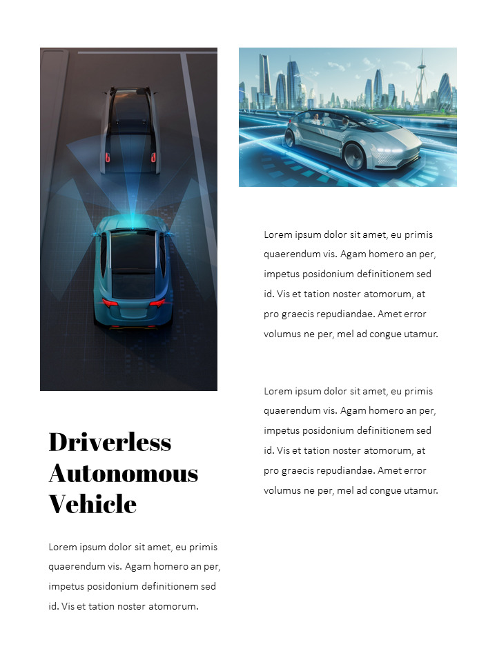 Autonomous Driving Theme PPT Templates