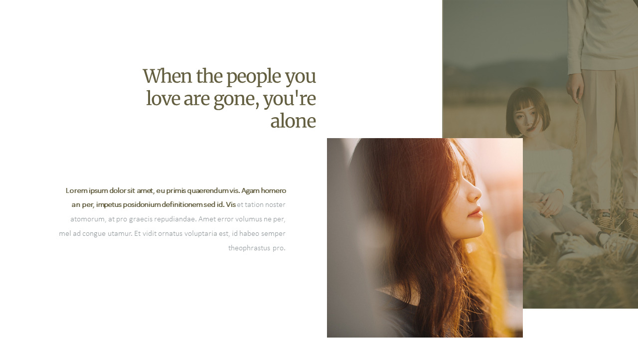Alone Time Simple Slides Templates|Lifestyle|Google