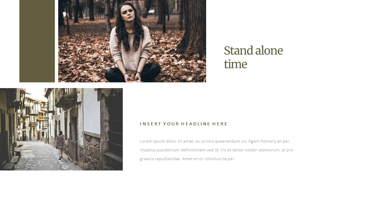 Alone Time Simple Slides Templates|Lifestyle|Google