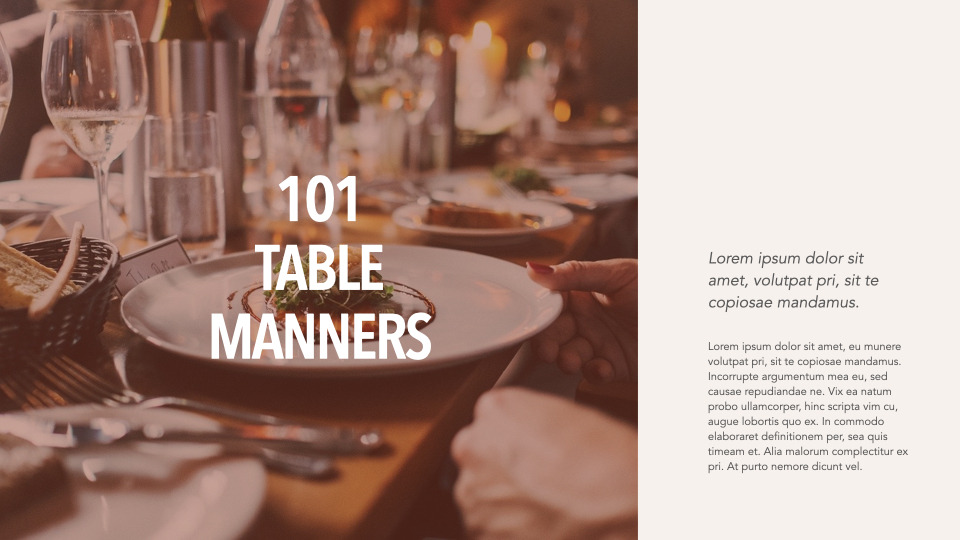 Table Manners template keynote free|Lifestyle