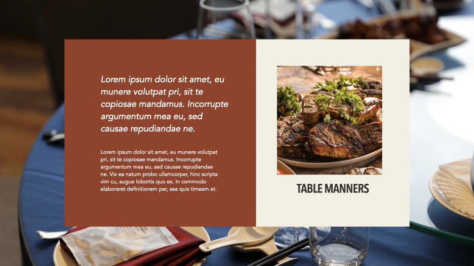 Table Manners template keynote free|Lifestyle