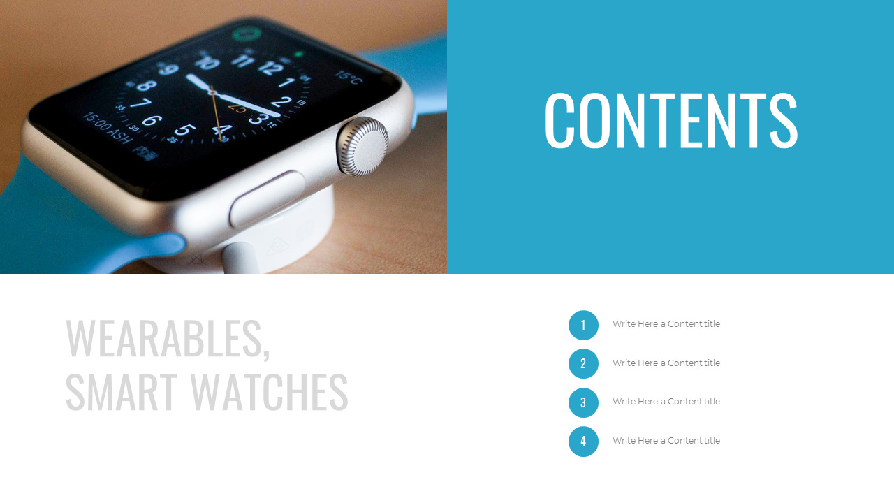 Wearables, Smart Watches Simple Slides Design