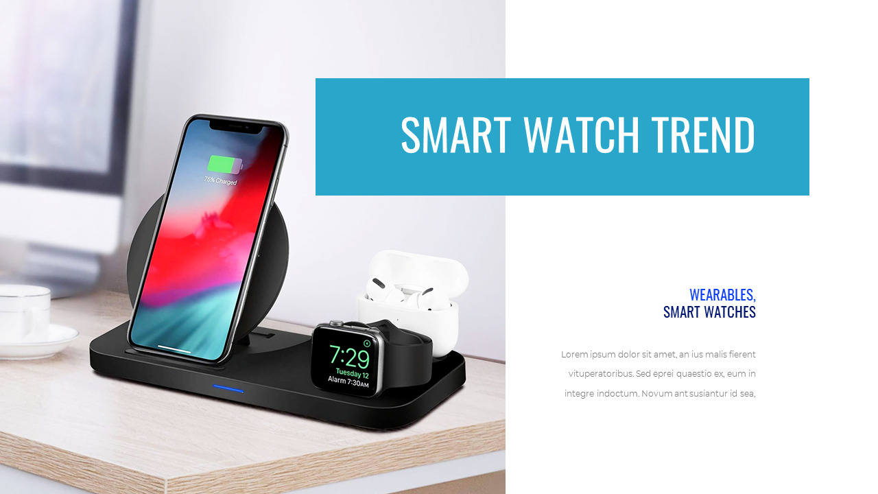 Wearables, Smart Watches Simple Slides Design