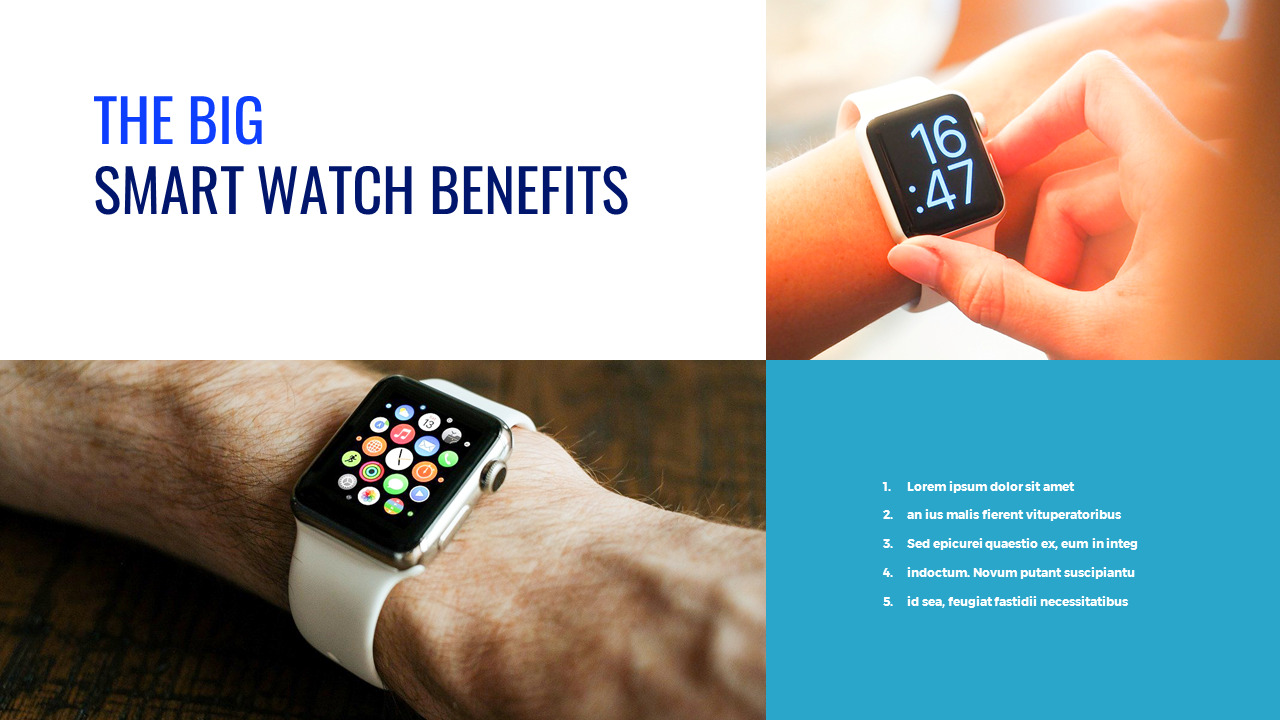 Wearables, Smart Watches Simple Slides Design