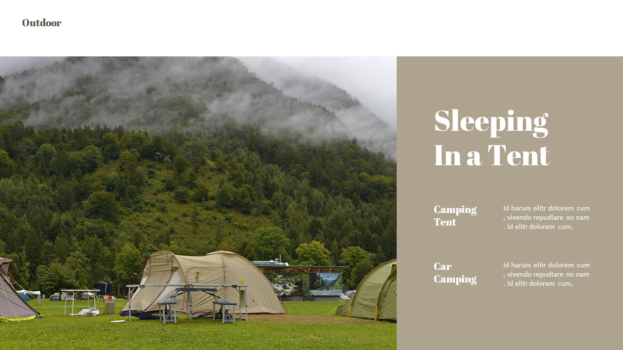 Outdoor Camping PPT Theme|Lifestyle|Templates