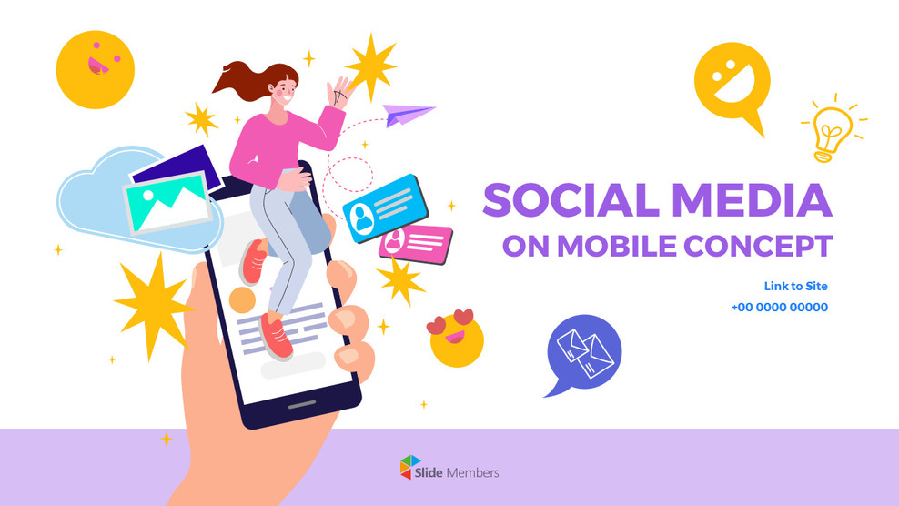Mobile Social Media PowerPoint Template