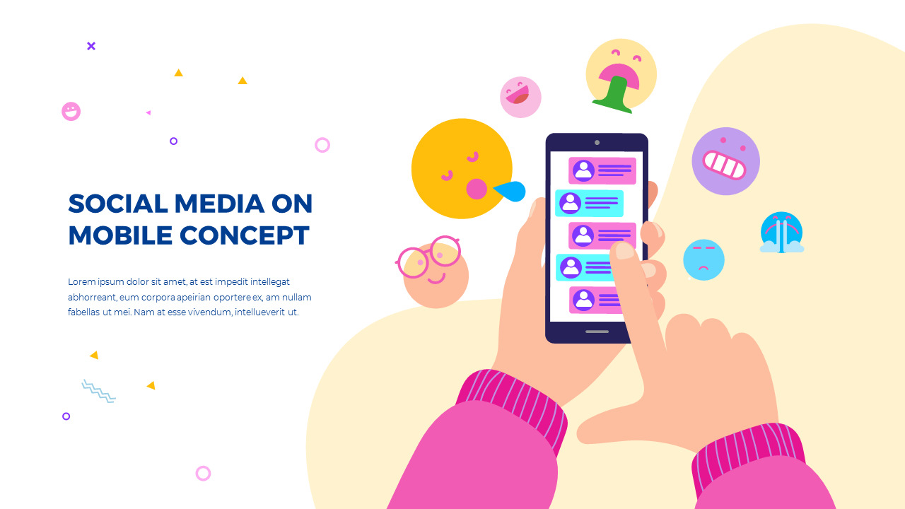 Mobile Social Media PowerPoint Template