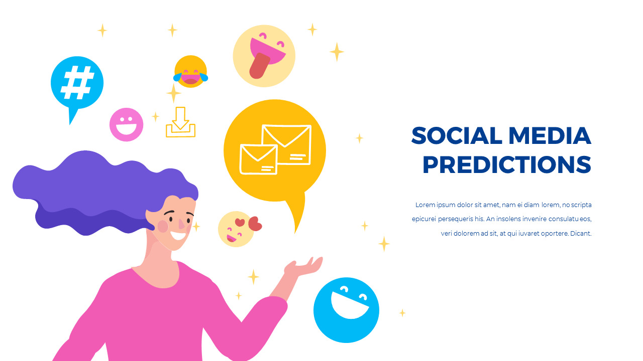 Social Media on Mobile Concept powerpoint template download