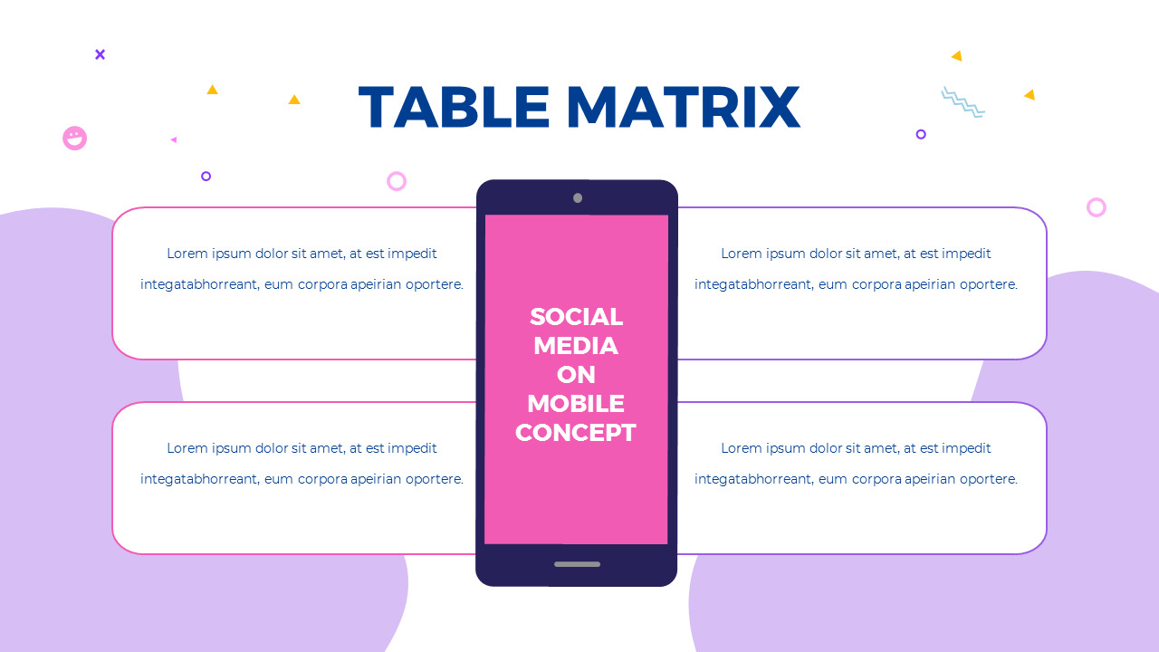 Social Media on Mobile Concept powerpoint template download