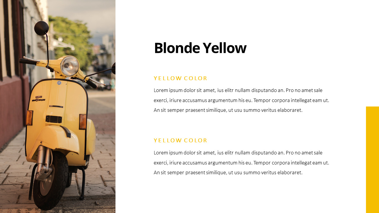 Yellow Spectrum PPT Design Templates|Lifestyle
