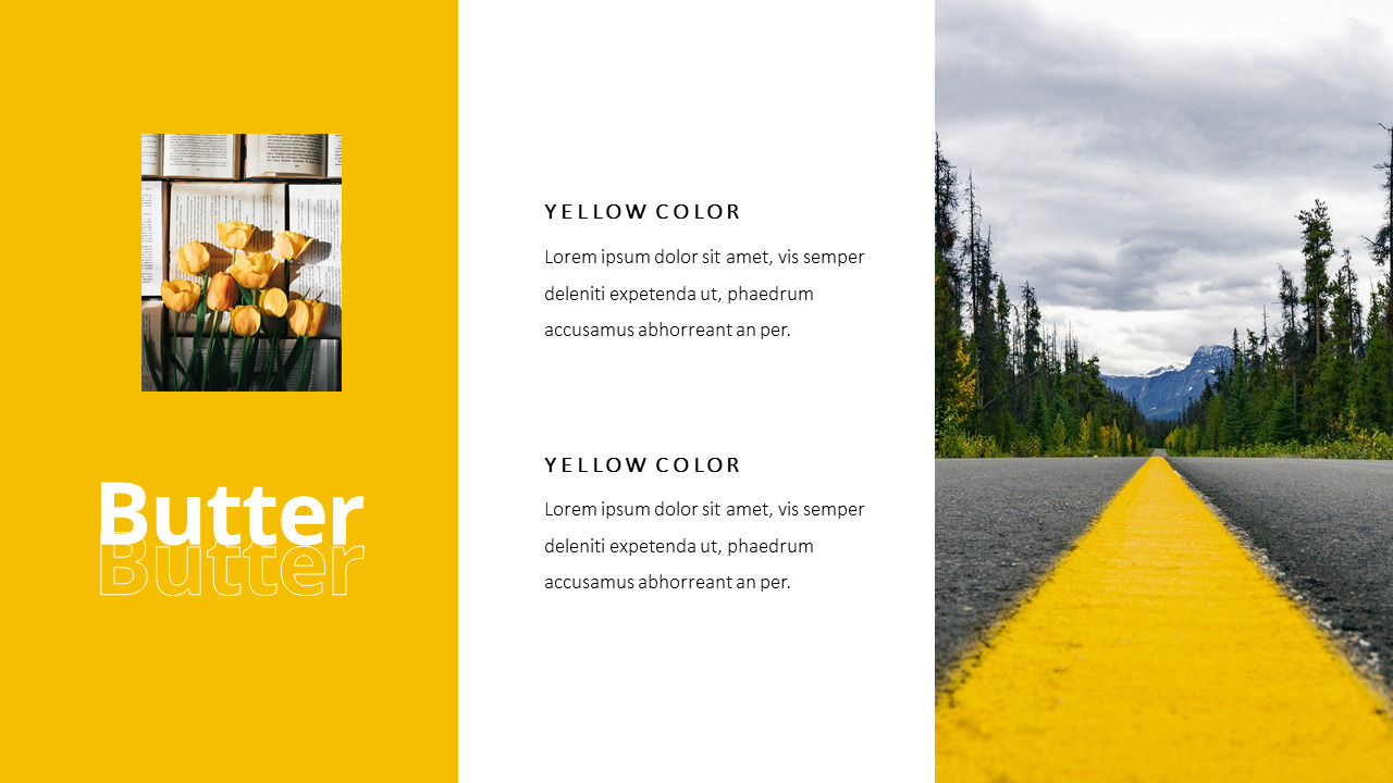 Yellow Spectrum PPT Design Templates|Lifestyle