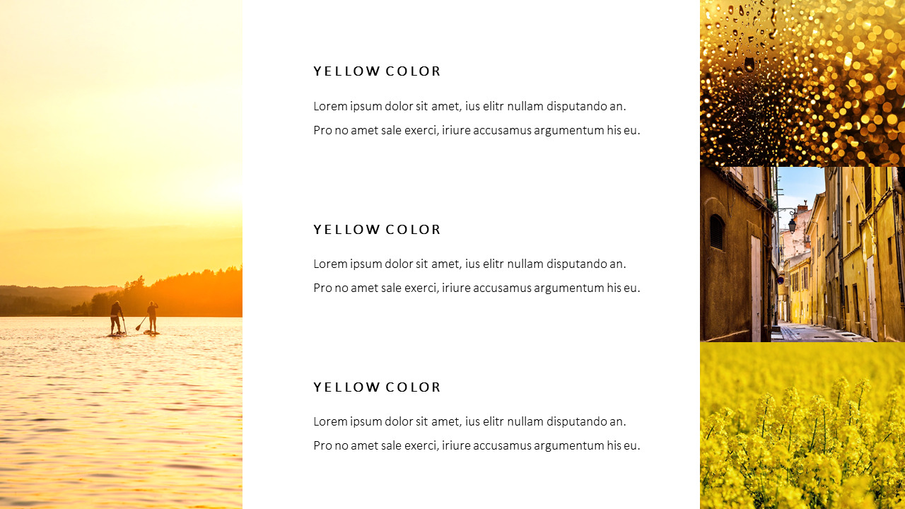 Yellow Spectrum PPT Design Templates|Lifestyle