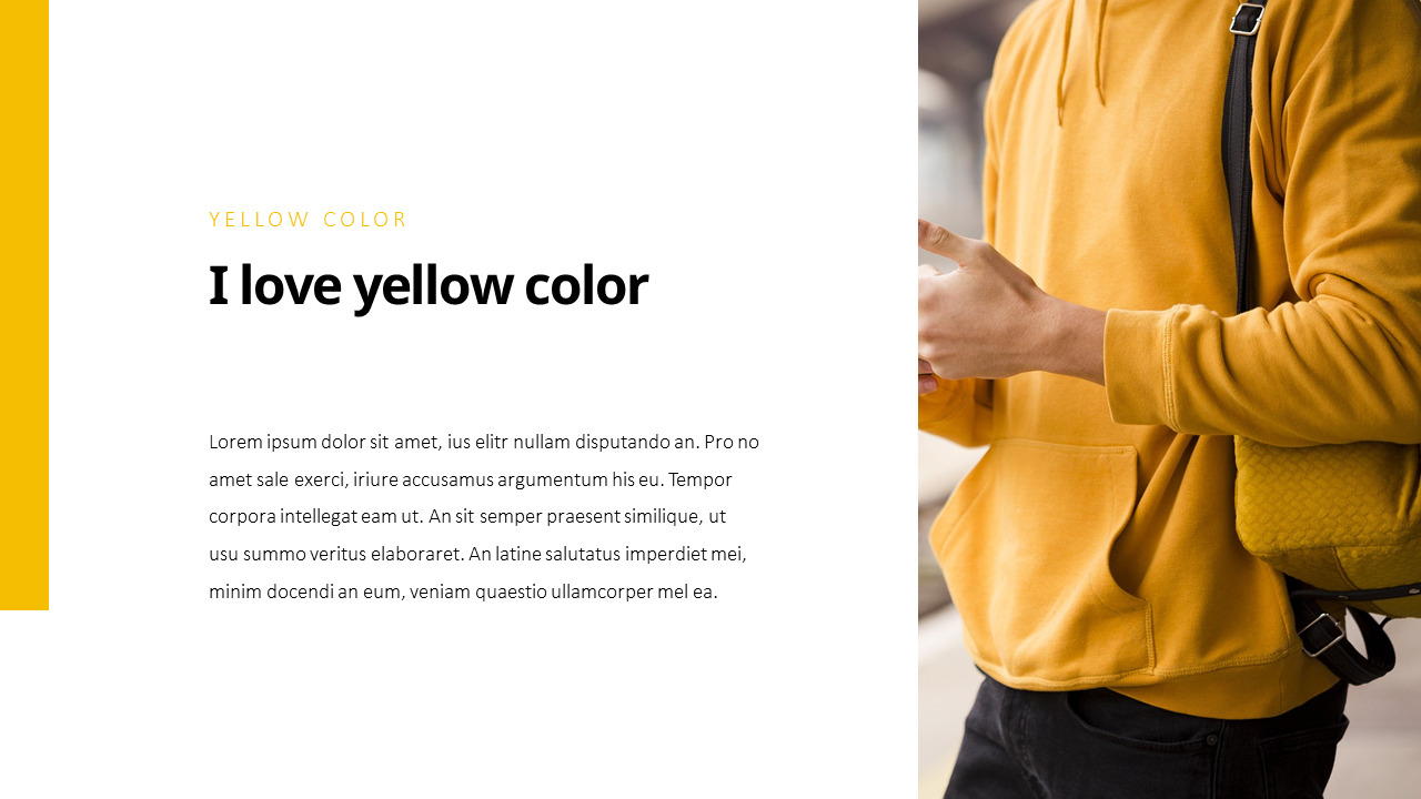 Yellow Spectrum PPT Design Templates|Lifestyle