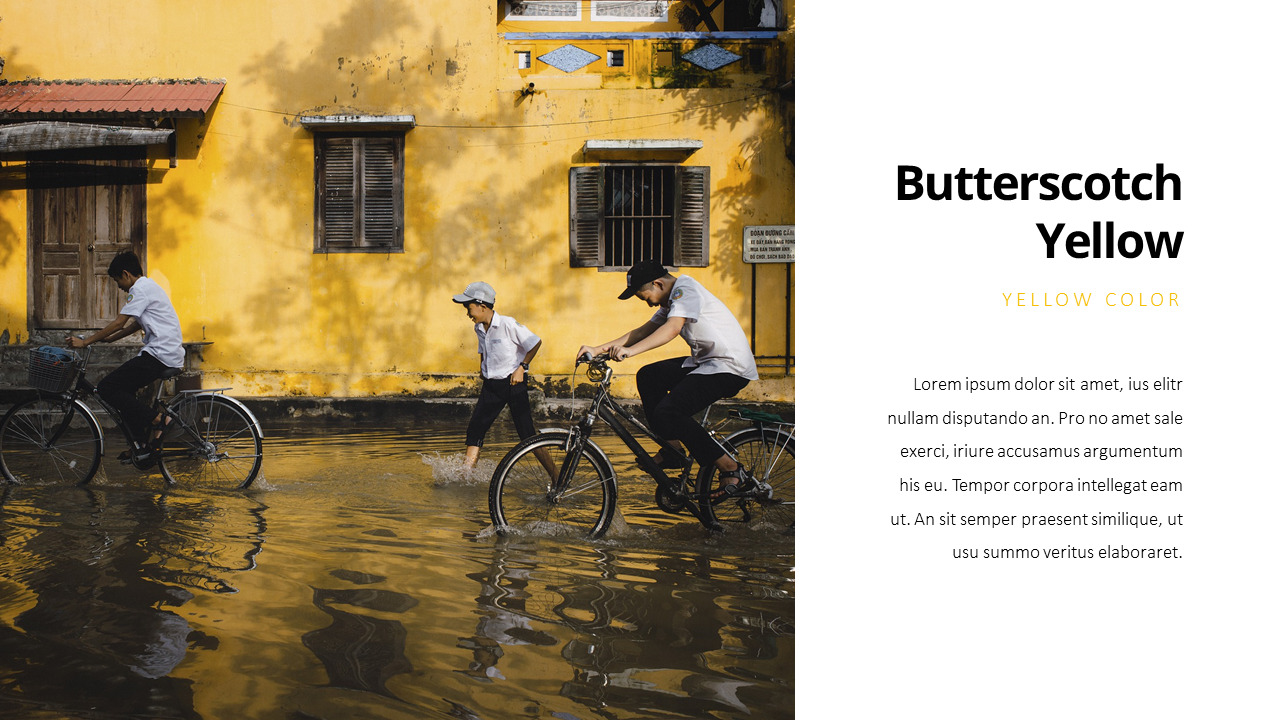 Yellow Spectrum PPT Design Templates|Lifestyle
