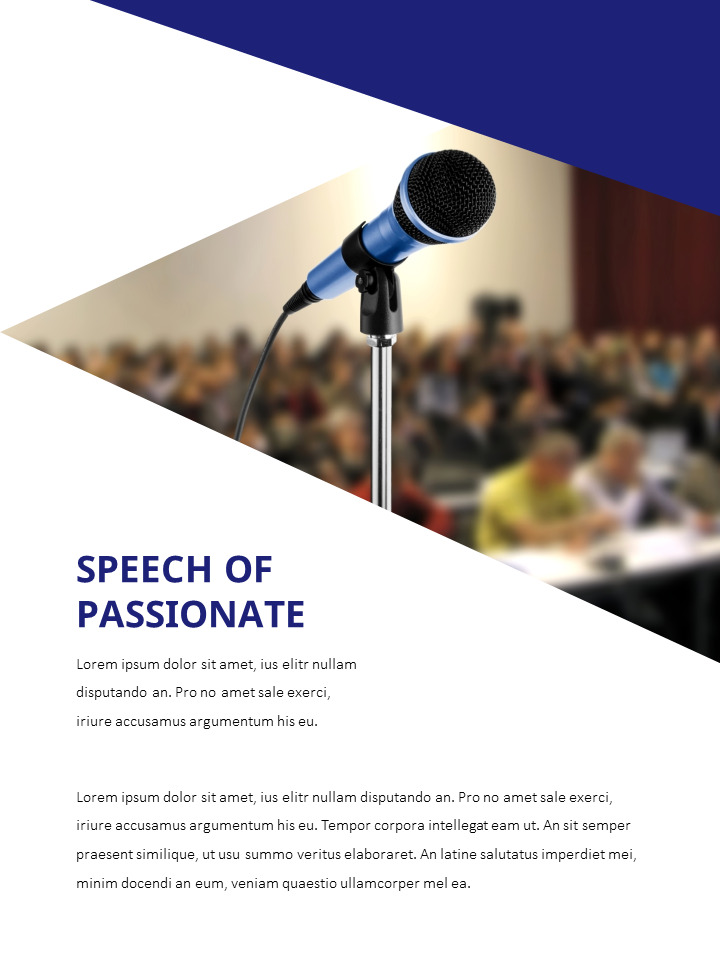 Splendid Speech Simple PowerPoint Template Design