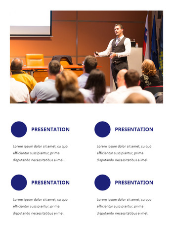 Splendid Speech Simple PowerPoint Template Design