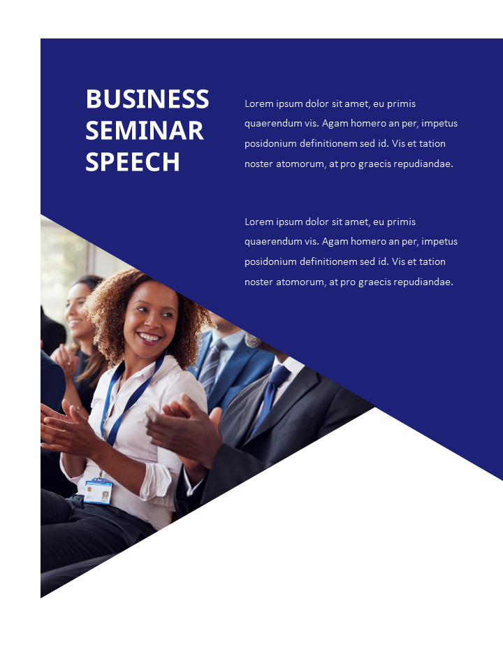 Splendid Speech Simple PowerPoint Template Design