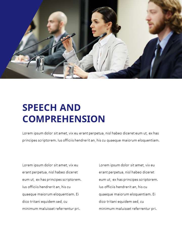 Splendid Speech Simple PowerPoint Template Design