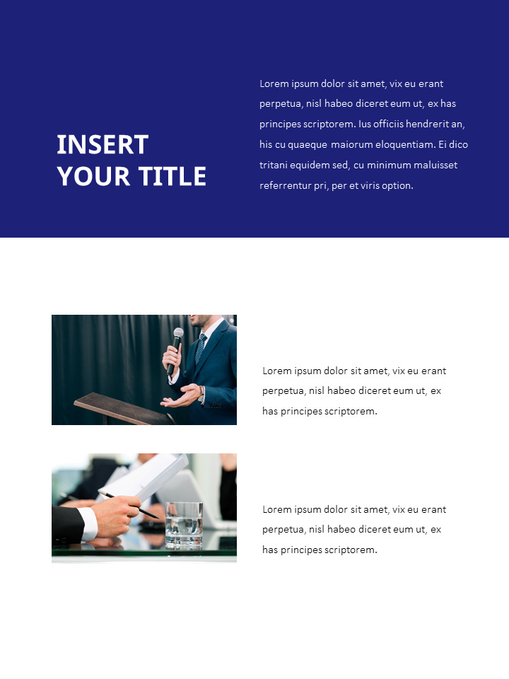 Splendid Speech Simple PowerPoint Template Design