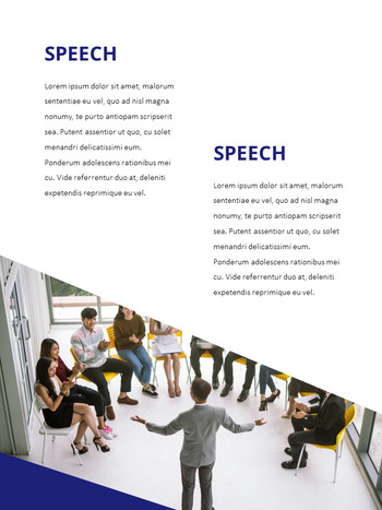 Splendid Speech Simple PowerPoint Template Design