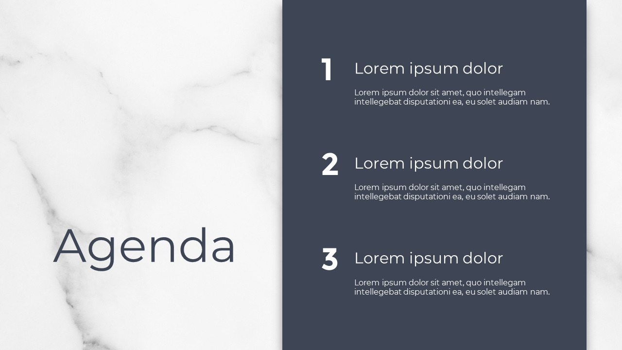 Marble Design Simple Business google slides template