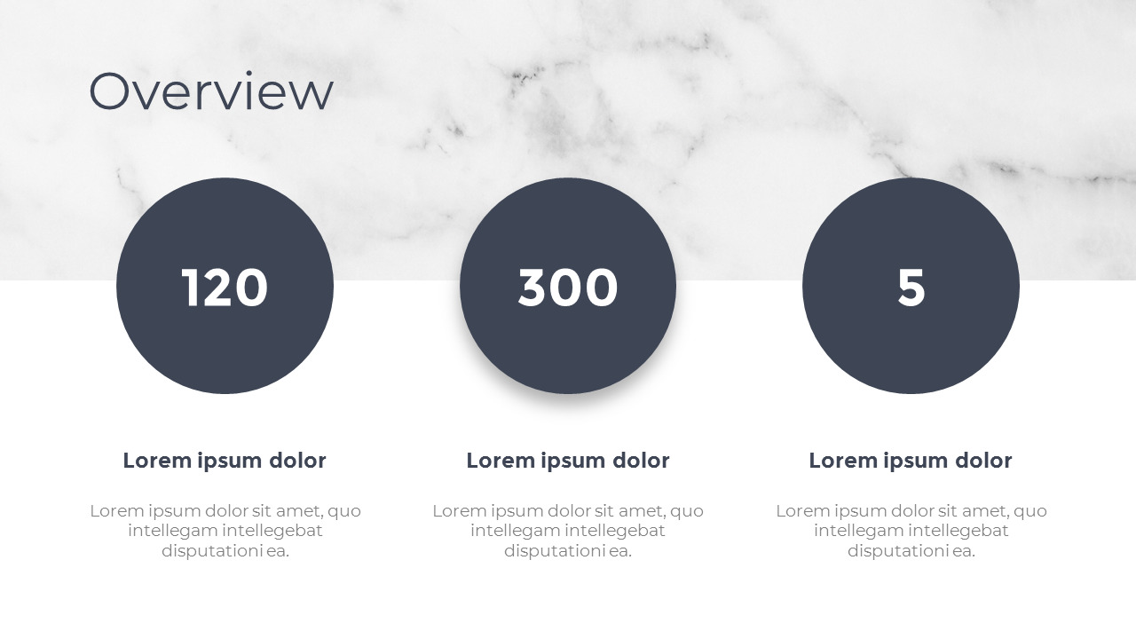 Marble Design Simple Business google slides template