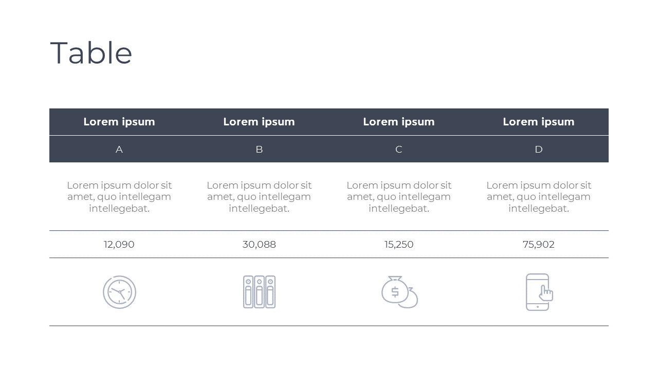 Marble Design Simple Business google slides template