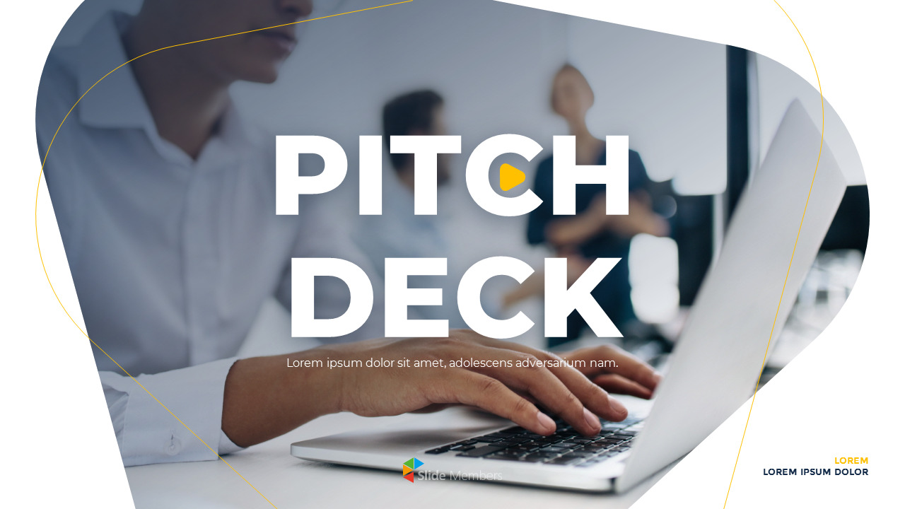 Line Design Pitch Deck Animated Slides in PowerPoint