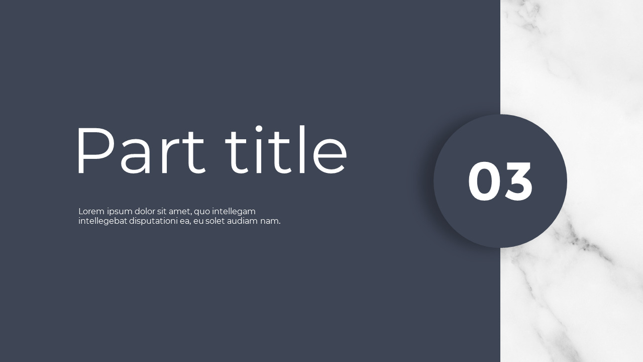 Marble Design Simple Business google slides template