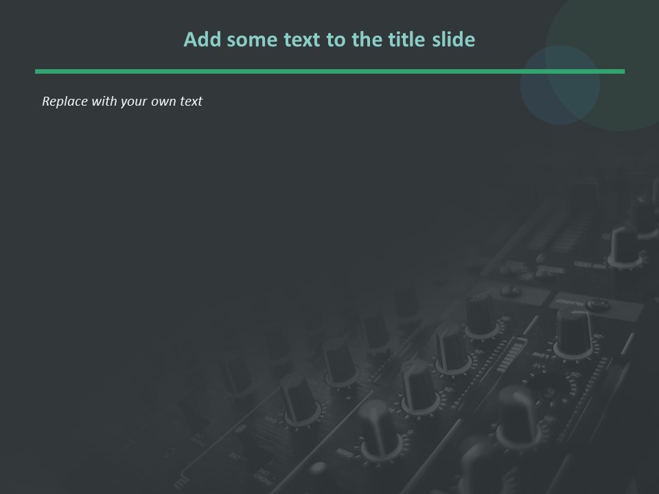 Audio Mixing - Free Template Design