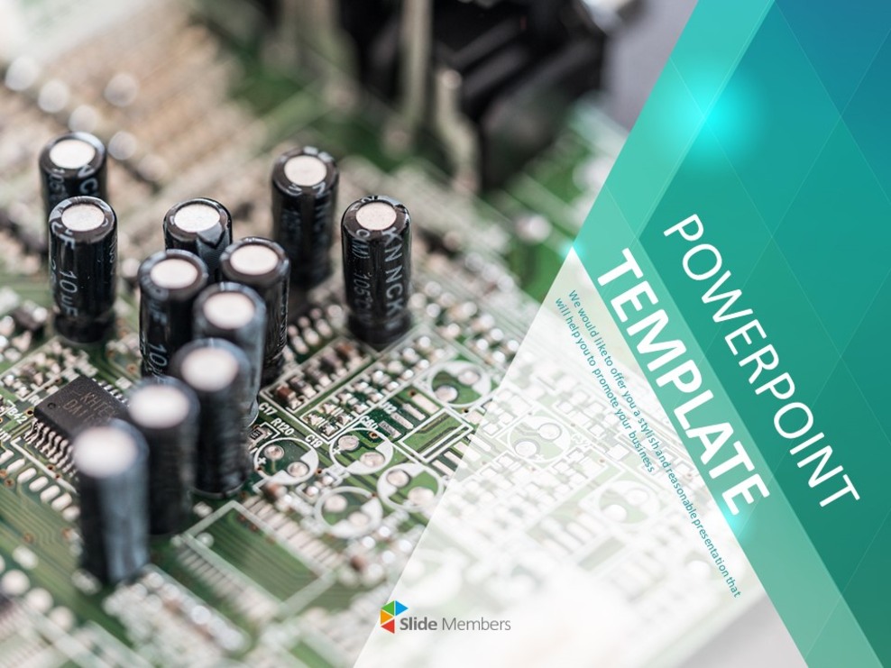 Free Powerpoint Sample - Green Circuit Board
