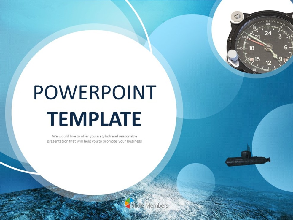 Free Powerpoint Templates Design - Submarine