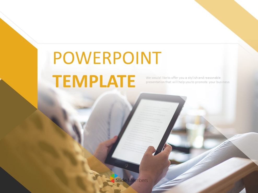 Reading Books on E-book - Free Powerpoint Sample