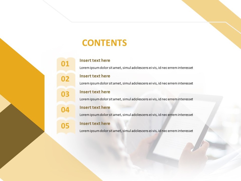 Reading Books on E-book - Free Powerpoint Sample