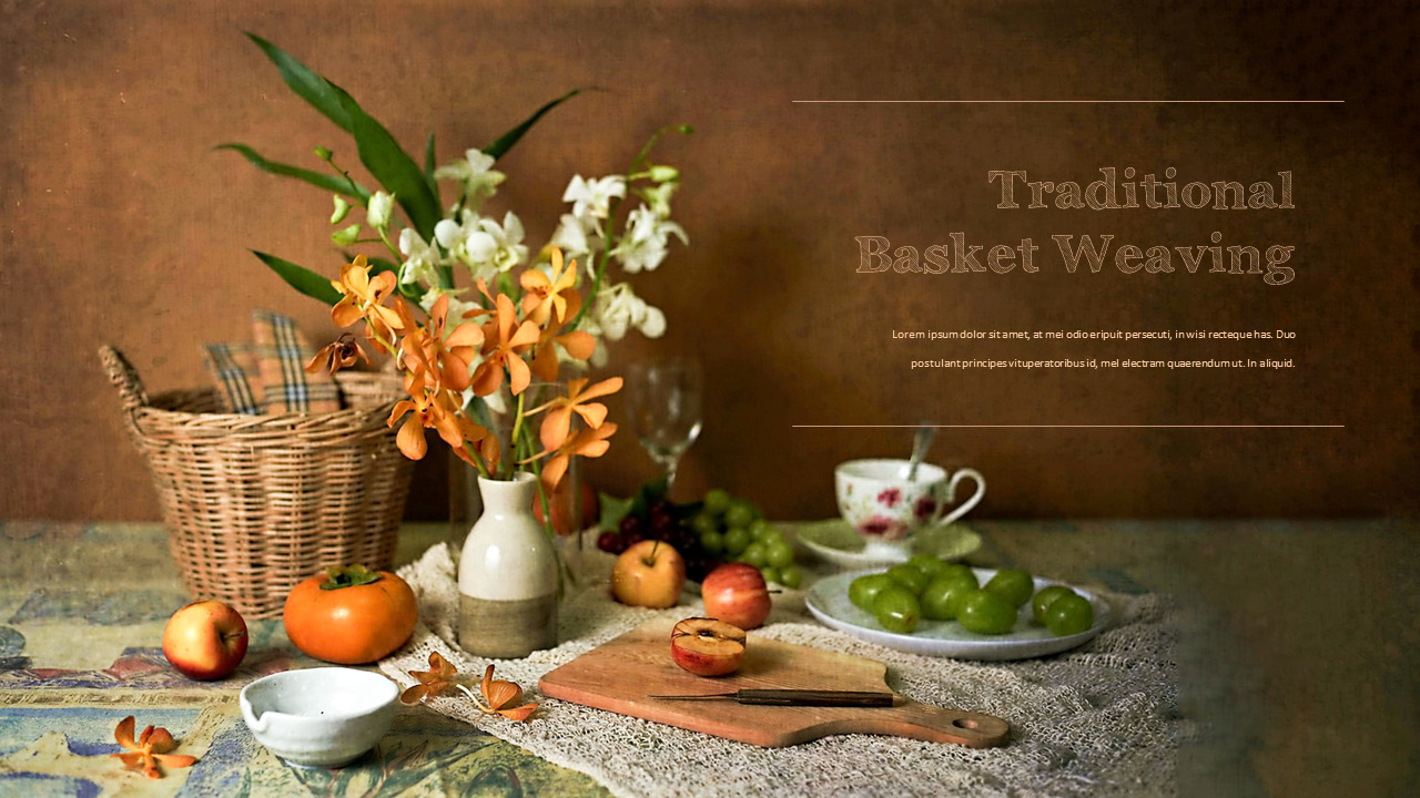 Basket Weaving PPT Presentation|Lifestyle|Templates