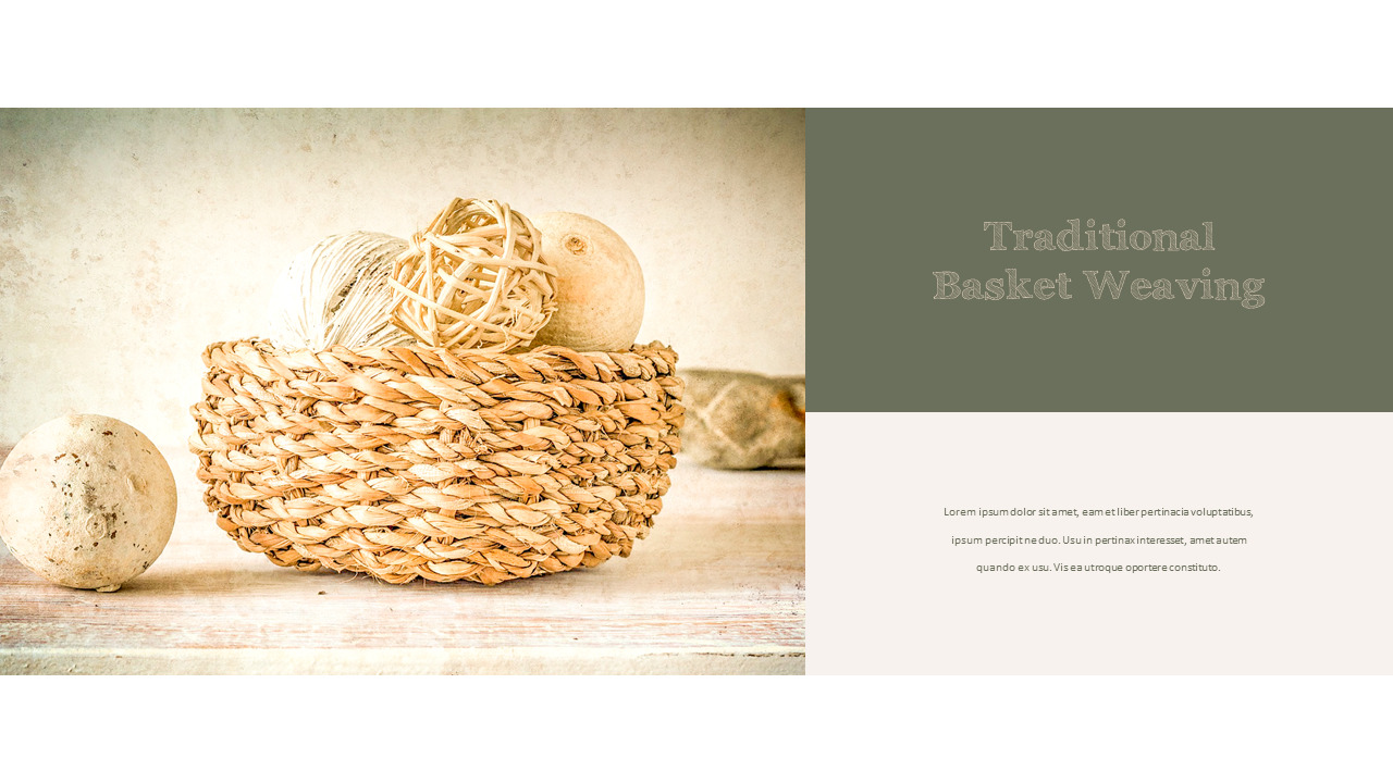 Basket Weaving PPT Presentation|Lifestyle|Templates